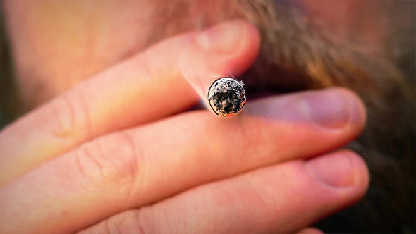 Smoking Cigarette Front View Slow Motion, Stock Footage | VideoHive