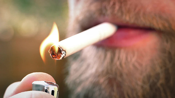 Using Cigarette Lighter, Stock Footage | VideoHive