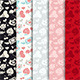 Seamless Valentine Patterns Set, Vectors | GraphicRiver