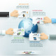 Business Hands Global Teamwork Infographics, Infographics | GraphicRiver