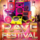 Rave Festival Flyer, Print Templates | GraphicRiver