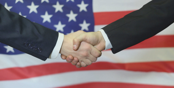 American Business People Handshake, Stock Footage | VideoHive