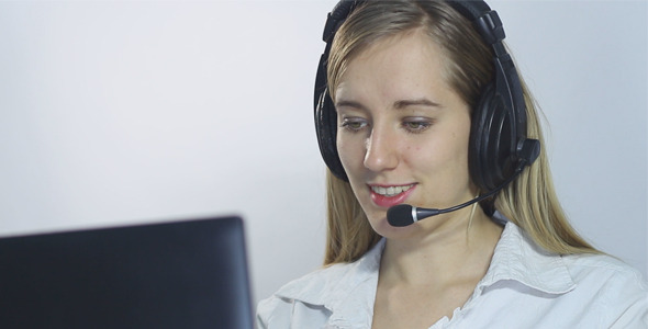 Call Center Operator Talking to Subscriber, Stock Footage | VideoHive