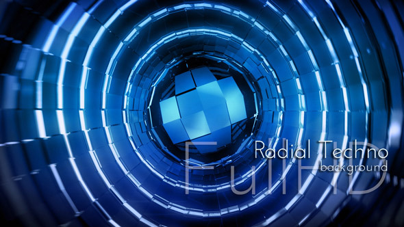 Glowing Radial Techno Background, Motion Graphics | VideoHive