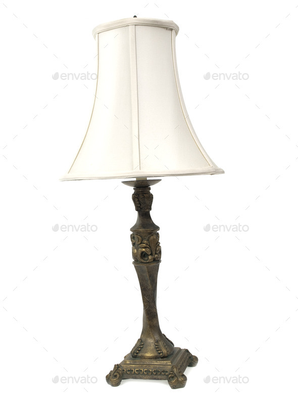 Classic lamp isolated on white background Stock Photo by Littlemiss1