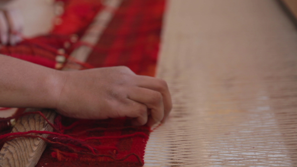 Weaving Traditional Mexican Carpet 3, Stock Footage | VideoHive