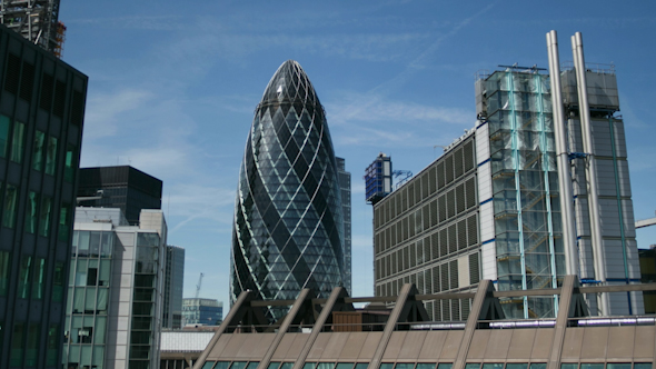 London England Financial Center Business Skyline 24, Stock Footage