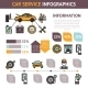 Car Service Infographics by macrovector | GraphicRiver