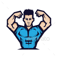 Fitness man Logo Mascot, Logo Templates | GraphicRiver