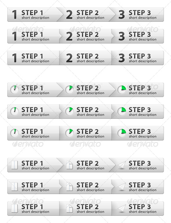 Step Process Panels, Web Elements | GraphicRiver