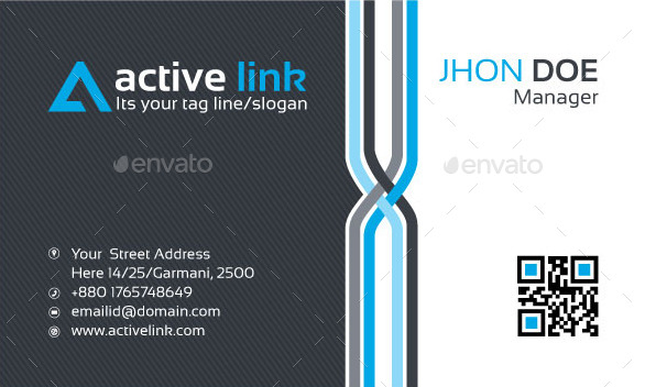 active link Corporate Business Cards, Print Templates | GraphicRiver
