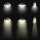 Three Types of Spotlights With Beams, Vectors | GraphicRiver