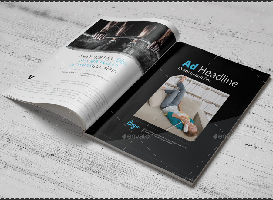 Photoshop Magazine Template, Print Templates | GraphicRiver