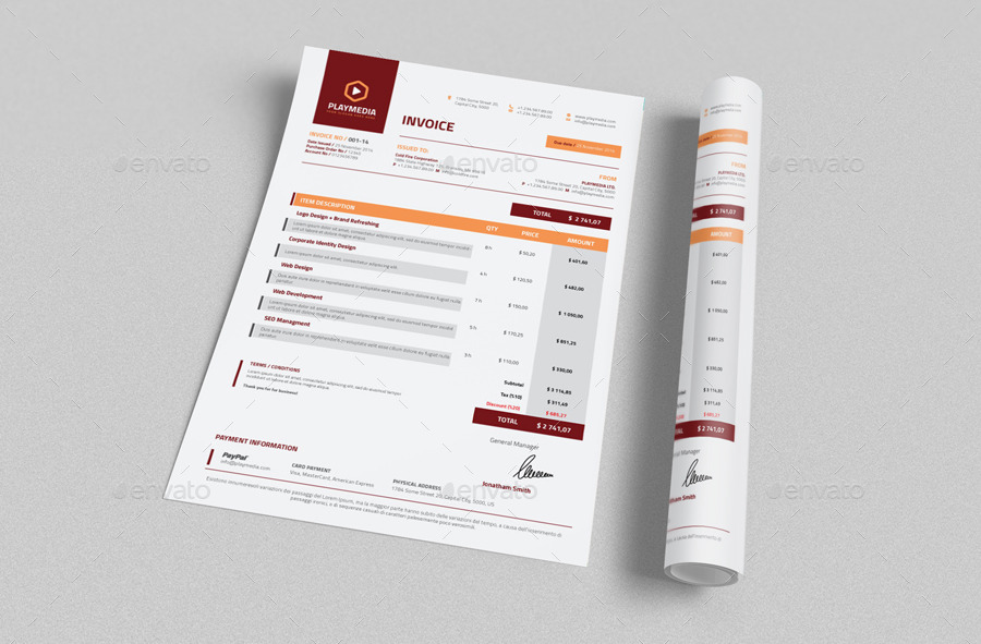Creative Invoice, Print Templates | GraphicRiver