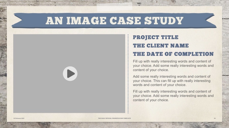 Daily Special Powerpoint Presentation Template, Presentation Templates