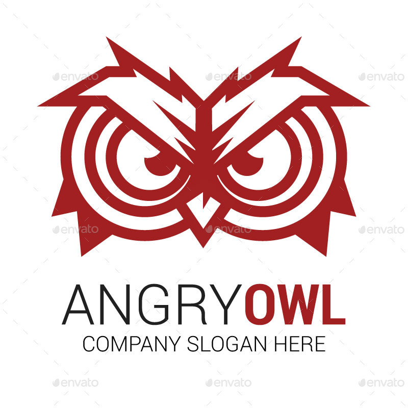 Angry Owl, Logo Templates | GraphicRiver