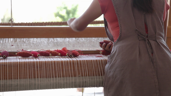 Weaving Traditional Mexican Carpet 7, Stock Footage | VideoHive