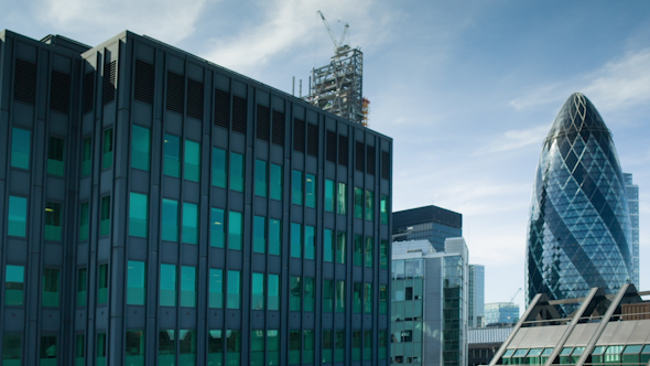 London England Financial Center Business Skyline 14, Stock Footage