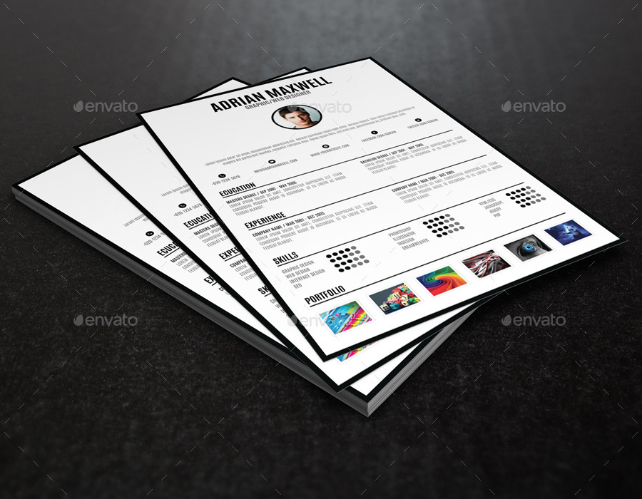 Vintage Style Resume, Print Templates | GraphicRiver