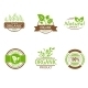 Round Eco Green Stamp Labels, Vectors | GraphicRiver