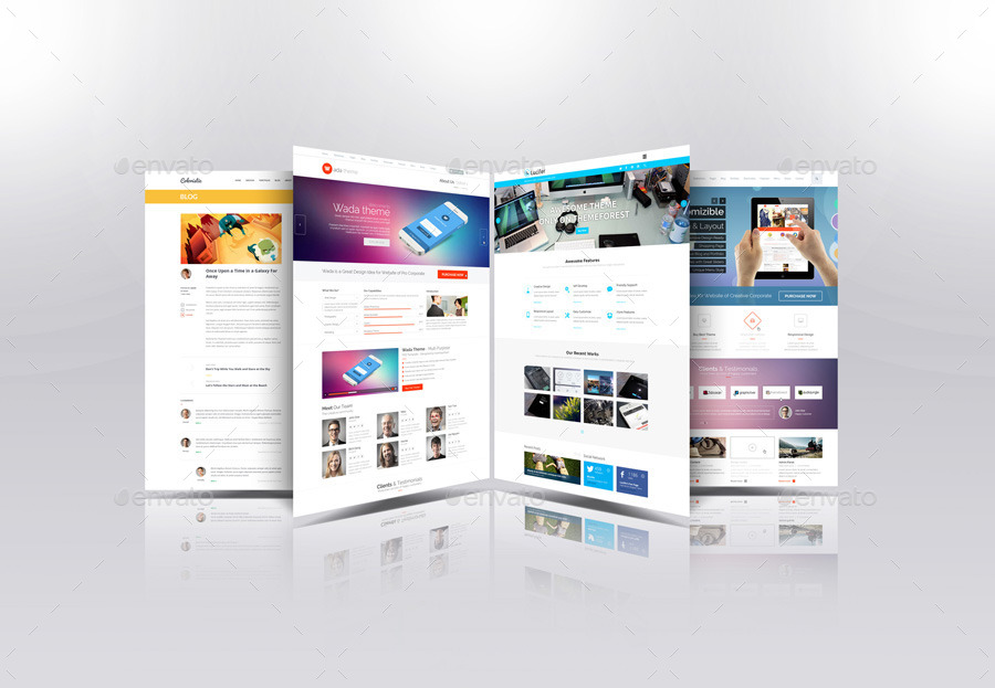 Clean Web Screen Mock-Up, Graphics | GraphicRiver