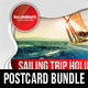3 in 1 Boat Sailing Postcard Template Bundle, Print Templates ...