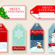 Set of Six Christmas Placeholder Gift, Vectors | GraphicRiver