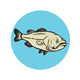 Largemouth Bass Fish Side Circle Cartoon, Vectors | GraphicRiver