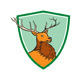 Red Stag Deer Head Shield Cartoon, Vectors | GraphicRiver