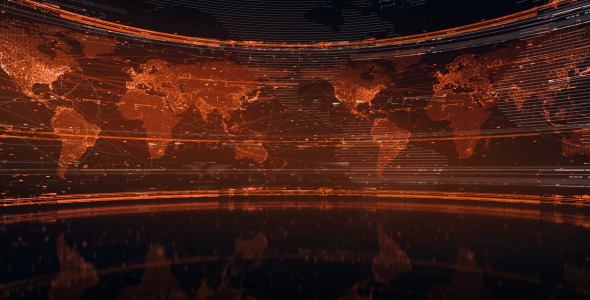 World Map Red Background, Motion Graphics | VideoHive