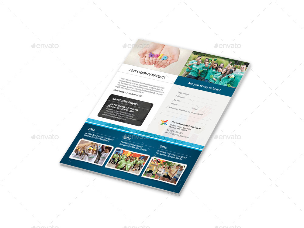 Community Service Flyers – 4 Options, Print Templates | GraphicRiver