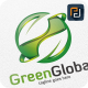 Green Global / Leaf - Logo Template, Logo Templates | GraphicRiver