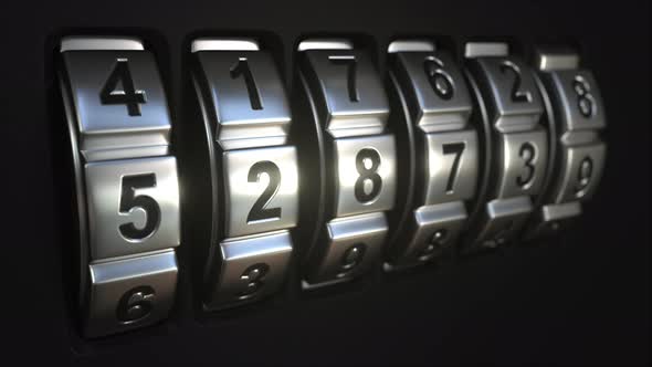 Retro Code Lock Rings Reveal Word SAFETY, Motion Graphics | VideoHive