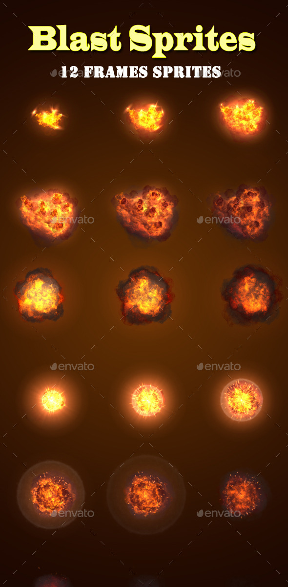Blast Sprites by ashishlko11 | GraphicRiver