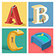 Alphabets Concept in 3D, Vectors | GraphicRiver