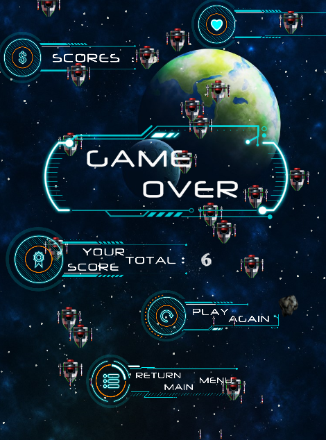 Space Action Bluster HTML5 Endless Shooting Game by theme_usbwd ...