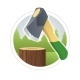Ax Chop Wooden Log, Vectors | GraphicRiver