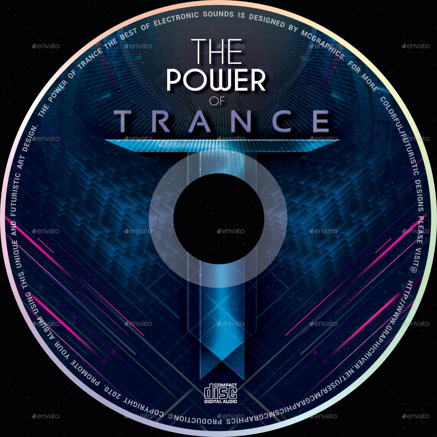 The Power of Trance CD/DVD Template, Print Templates | GraphicRiver