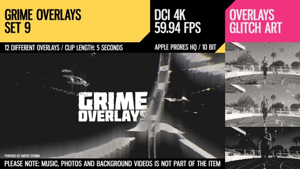 Grime Overlays (4K Set 9), Motion Graphics | VideoHive