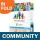 Community Service Bifold / Halffold Brochure, Print Templates ...