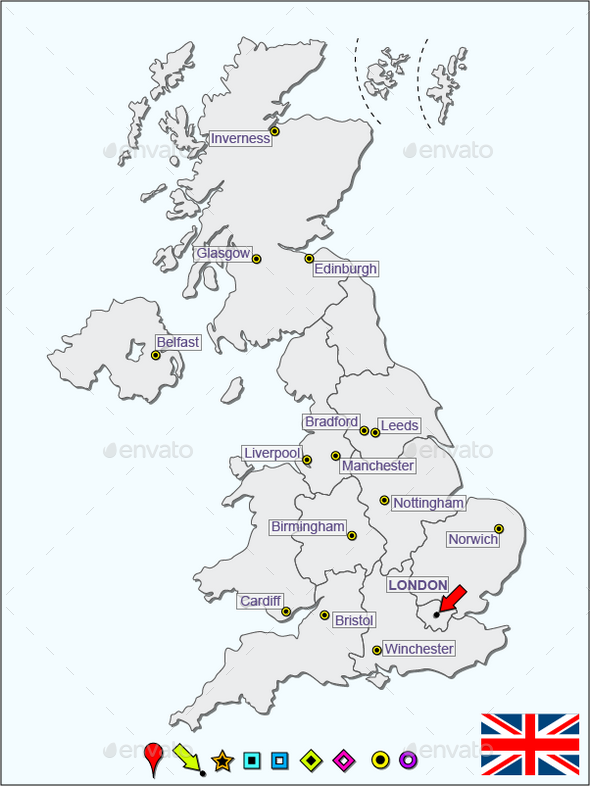 UK Layered Vector Map by Art101 | GraphicRiver