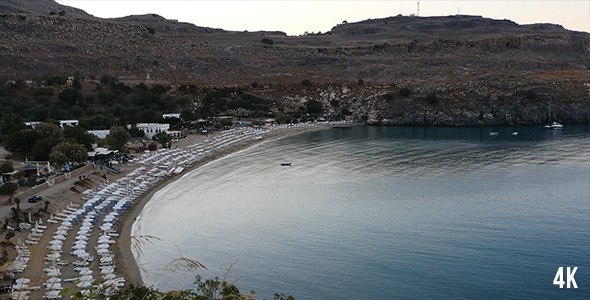 Bay And Beach Before Sunset, Stock Footage | VideoHive