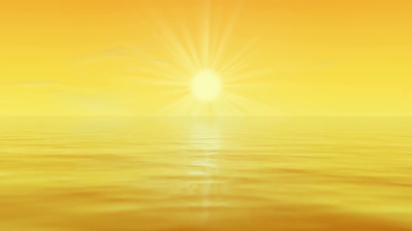 Yellow Environment Sunrise With Water, Motion Graphics | VideoHive