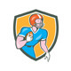 American Football Player Rusher Retro Shield , Vectors | GraphicRiver