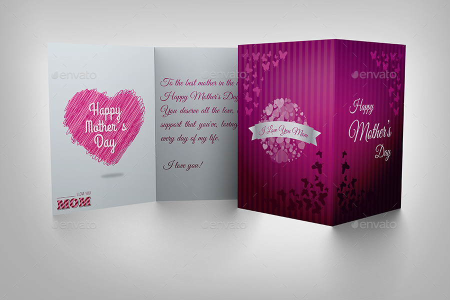 Mother Day Greeting Card Template, Print Templates | GraphicRiver