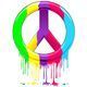 Peace Symbol Dripping Rainbow Paint, Vectors | GraphicRiver