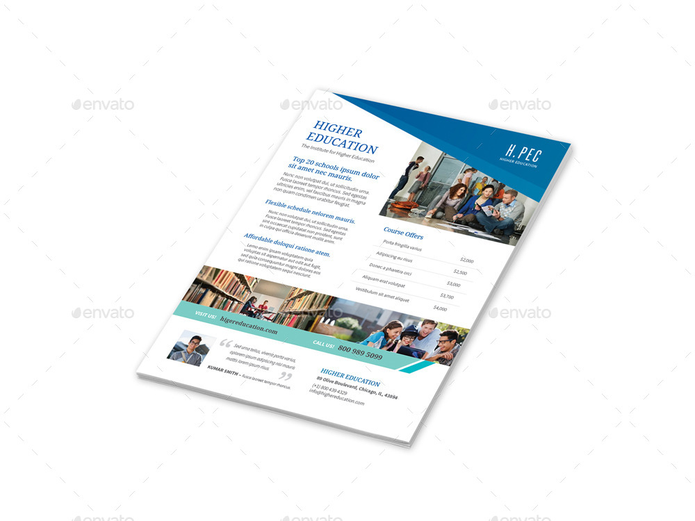 Education Flyers – 4 Options, Print Templates | GraphicRiver