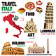 Infographic Elements for Traveling to Italy, Vectors | GraphicRiver