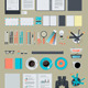 Set of Flat Design Business Items , Vectors | GraphicRiver