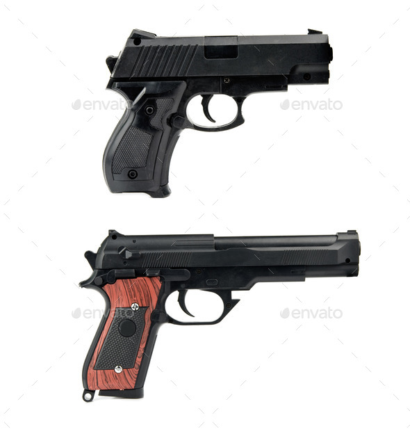two handguns Stock Photo by perutskyy | PhotoDune